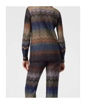 Missoni Zig-zag Pattern Long Sleeve Shirt - Blue