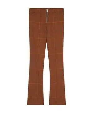 Stella McCartney Prince Of Wales Checkered Mid-rise Trousers - White