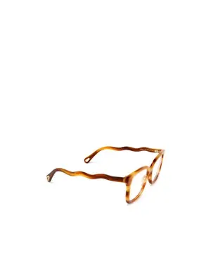 Chloé Square Frame Eyeglasses With Logo Detail - Orange