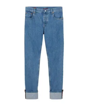Gucci Tapered Fit Denim Trousers - Blue