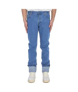 Gucci Tapered Fit Denim Trousers - Blue