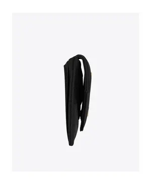 Saint Laurent Cassandre Matelassé Fragments Flap Card Case - Black
