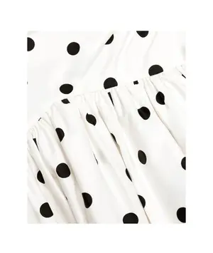 SELF-PORTRAIT Polka Dot Off-shoulder Sweetheart Neckline Flared Midi Dress