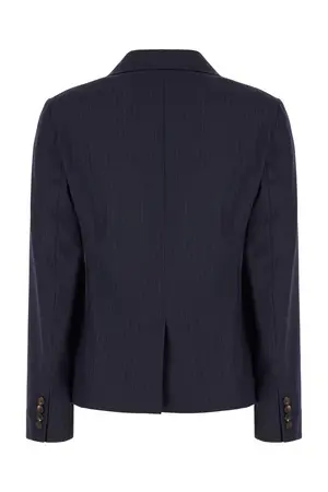 Max Mara Panino Single-breasted Blazer With Pin Stripes