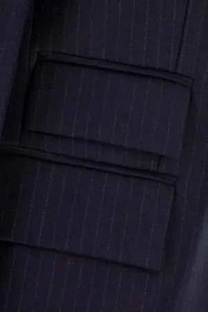 Max Mara Panino Single-breasted Blazer With Pin Stripes