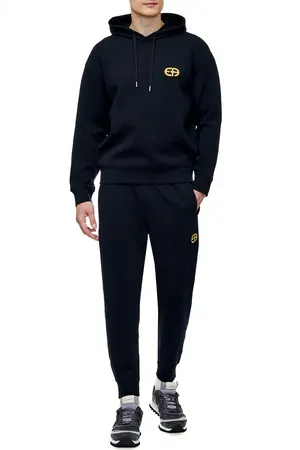 Emporio Armani Logo Long Sleeve Hoodie - Black
