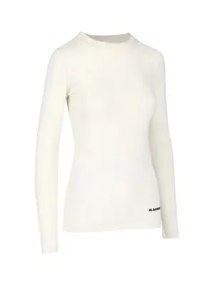 JIL SANDER Logo-printed Crewneck Long-sleeve T-shirt