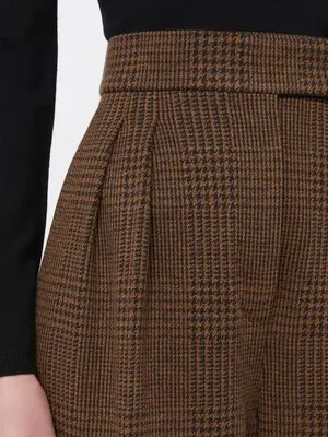 Max Mara Plaid Patterned Trousers
