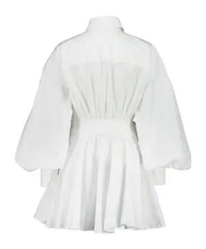 Zimmermann Tie-waist Button Mini Dress - Ivory