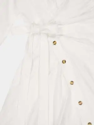 Zimmermann Tie-waist Button Mini Dress - Ivory