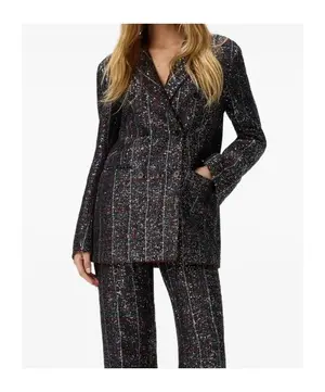 Missoni Sequin-embellished Tartan Double-breasted Blazer