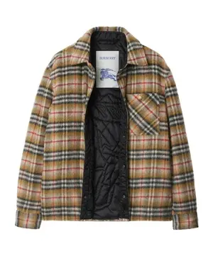 Burberry Long Sleeve Checked Shirt Jacket