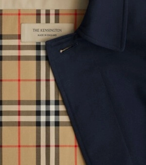 Burberry Double Breasted Belted Trench Coat - Navy