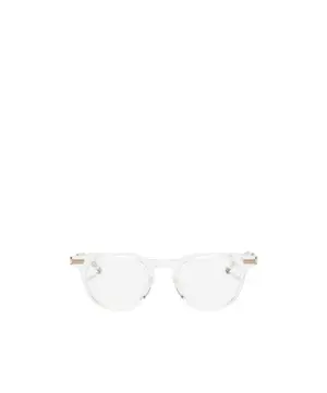 AKONI Geometric Plano Mirror Eyeglasses - Gold Clear