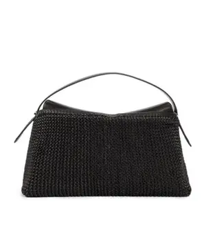 TOTEME T-lock Woven Tote Bag - Black