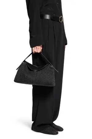 TOTEME T-lock Woven Tote Bag - Black