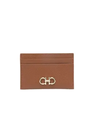 FERRAGAMO Gancini Card Holder - Brown