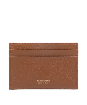FERRAGAMO Gancini Card Holder - Brown