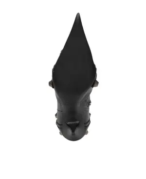 Balenciaga Cagole 90mm Pointed Toe High Heel Boots - Black