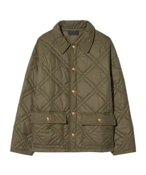 NILI LOTAN Quilted Casual Jacket With Medallion Buttons