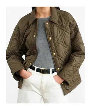 NILI LOTAN Quilted Casual Jacket With Medallion Buttons