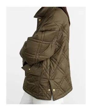 NILI LOTAN Quilted Casual Jacket With Medallion Buttons