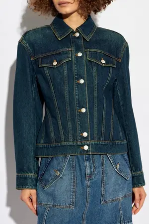 Alexander McQueen Long Sleeve Buttoned Denim Jacket