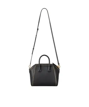 Givenchy Mini Antigona Tote Bag With Stud Embellishments - Black