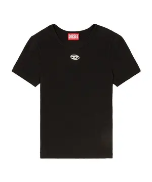 DIESEL® T-ele-long-od" Slim Fit Crewneck T-shirt - Black
