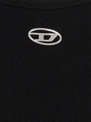 DIESEL® T-ele-long-od" Slim Fit Crewneck T-shirt - Black