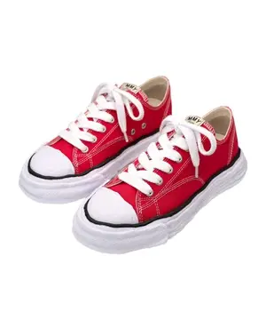 Mihara Yasuhiro Round-toe Lace-up Sneakers - Red