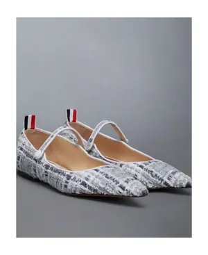 Thom Browne Tweed Ballerina Flats