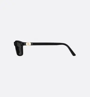 Dior Rectangular Sunglasses With Gold-finish Cd Hinge And Charms - Black