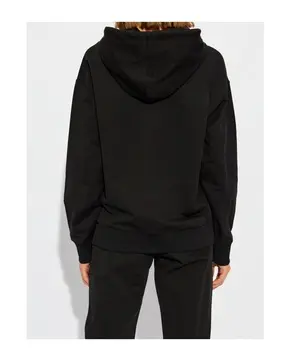 Moncler Logo Embroidered Drawstring Hoodie - Black