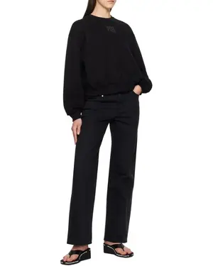 Alexander Wang Essential Terry Crewneck Sweatshirt - Black