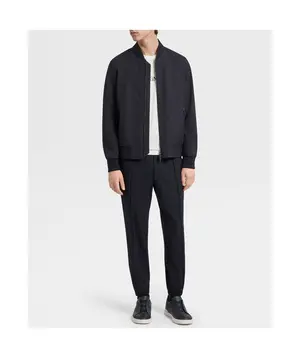 Zegna Zipped Elasticated Hem Bomber Jacket