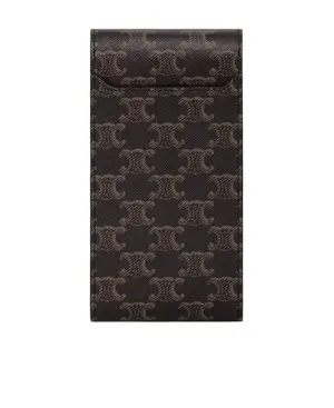 Celine Triomphe Phone Pouch In Triomphe Canvas