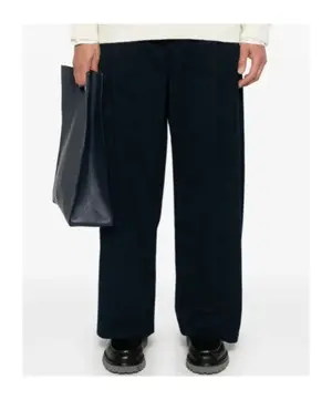 Studio Nicholson High-waisted Wide-leg Trousers - Black