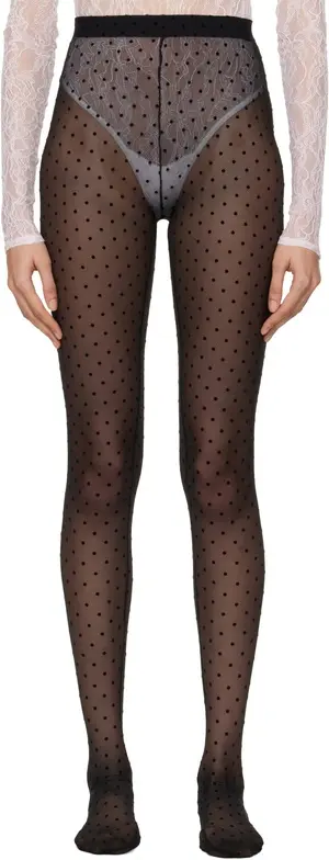 Wardrobe.NYC Polka Dot Mesh Tights