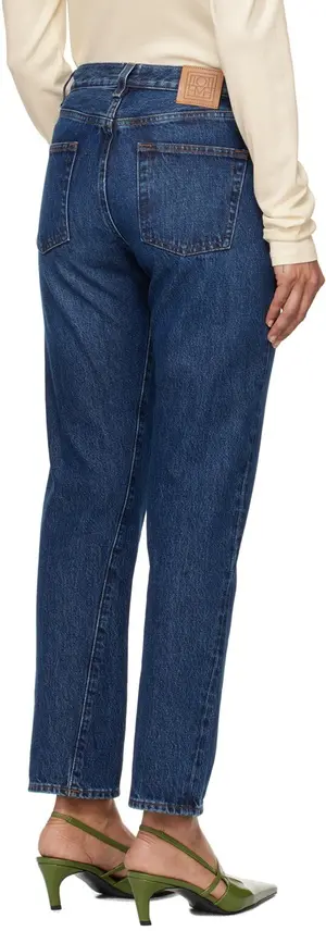 TOTEME High-rise Twisted Straight-leg Jeans - Blue