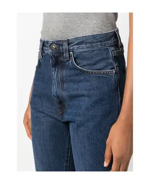 TOTEME High-rise Twisted Straight-leg Jeans - Blue