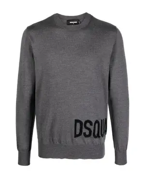 Dsquared2 Logo Intarsia Crewneck Knitted Jumper