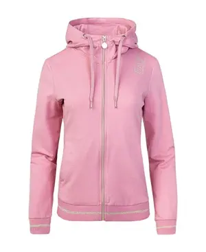 EA7 Logo Pattern Zip-up Hoodie - No