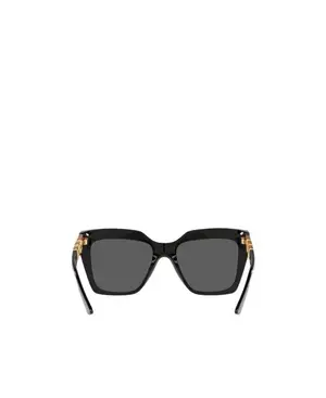 Versace Square Frame Sunglasses With La Greca Hardware