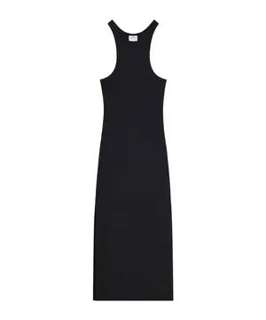 COURREGES Racerback Jersey Midi Dress - Black