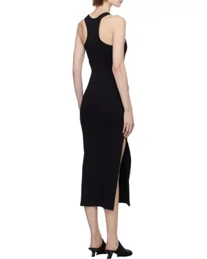 COURREGES Racerback Jersey Midi Dress - Black