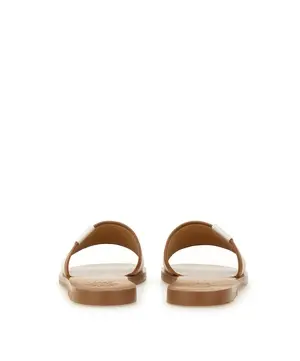 Bally Logo Patch Open-toe Slides