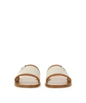 Bally Logo Patch Open-toe Slides