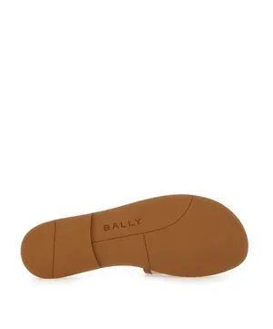 Bally Logo Patch Open-toe Slides