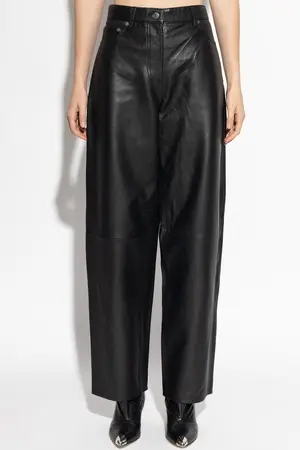 SAMSOE SAMSOE Sahara Pal Leather Panelled Trousers